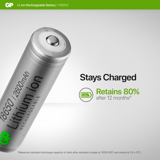 Kjøp GP Lithium-Ion 18650 2600 Mah